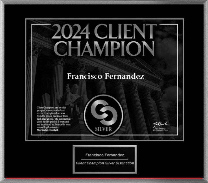 Tampa Lawyer Frank G. Fernandez receives 2024 Client Champion Award for ...